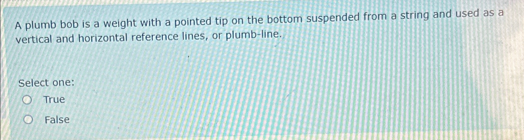 Solved A plumb bob is a weight with a pointed tip on the | Chegg.com