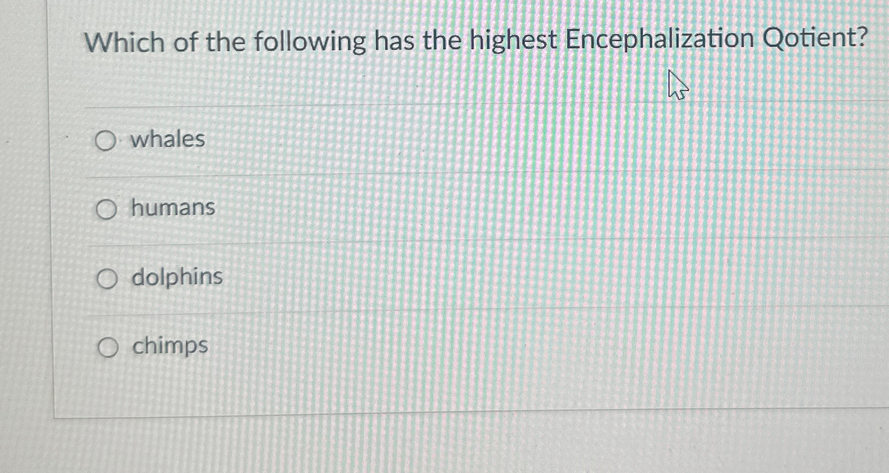 Solved Which of the following has the highest | Chegg.com