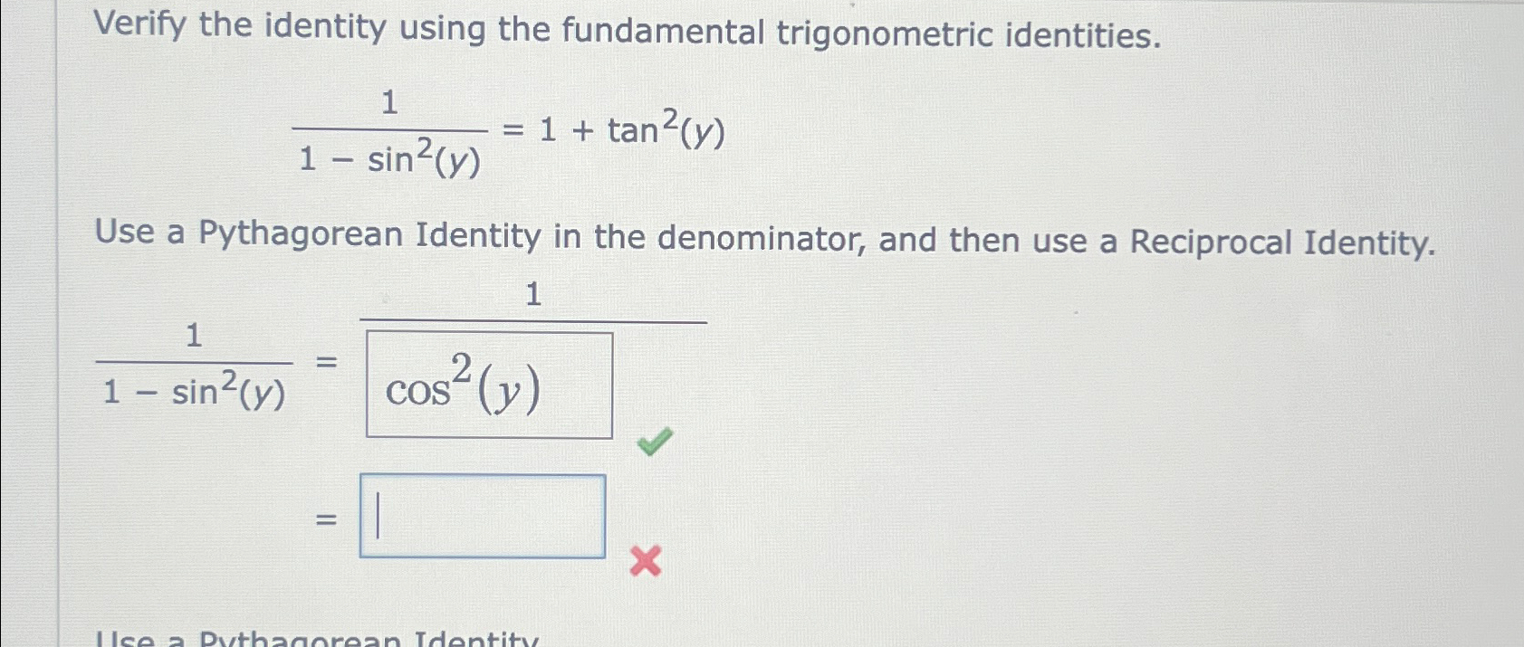 Solved Verify the identity using the fundamental | Chegg.com