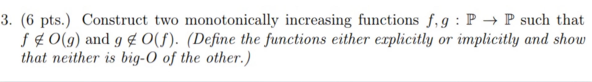 Solved Construct Two Monotonically Increasing Functions