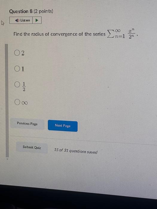 Solved Find the radius of convergence of the series | Chegg.com