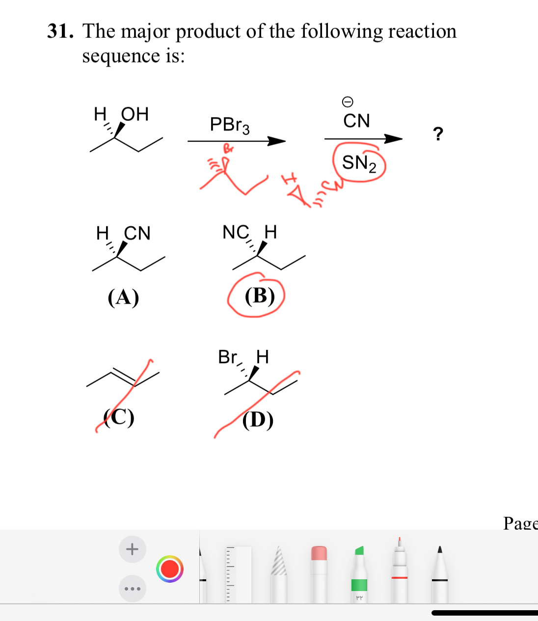 Solved The major product of the following reaction sequence | Chegg.com