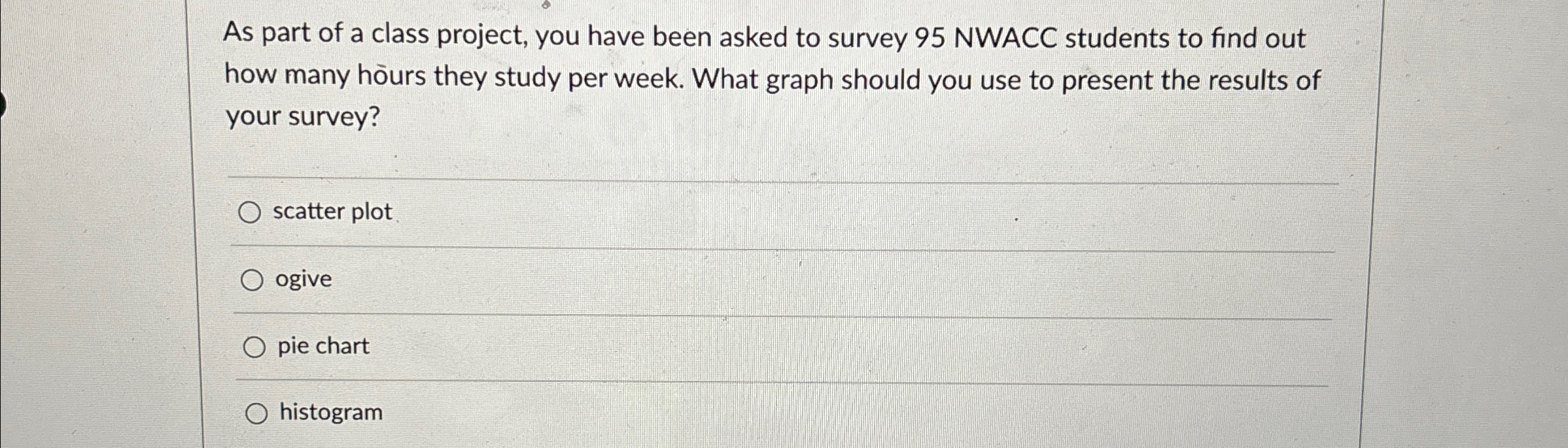 Solved As part of a class project, you have been asked to | Chegg.com