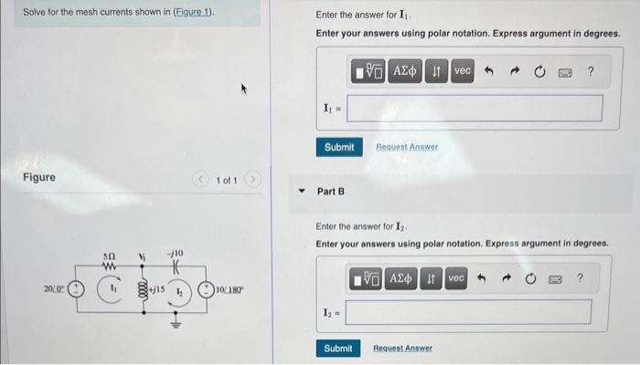 Solved Consider the circuit shown in (Eigure 1) Solve for | Chegg.com