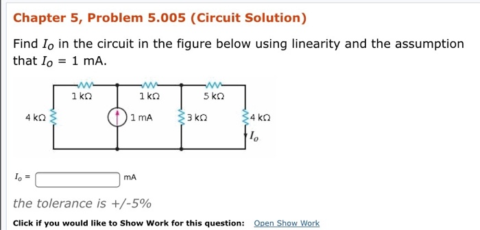 Solved Chapter 5, Problem 5.005 (Circuit Solution) Find Io | Chegg.com
