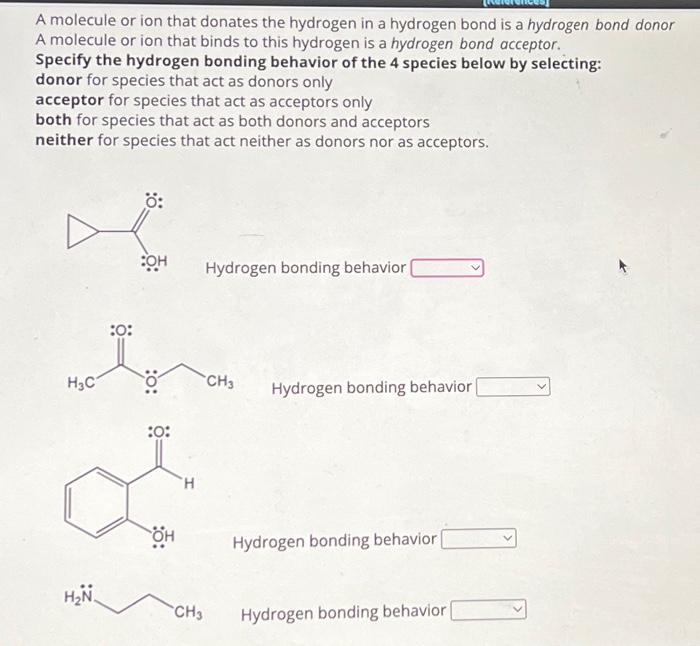 Solved A molecule or ion that donates the hydrogen in a | Chegg.com