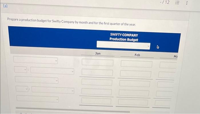 Solved Swifty Company makes and sells artistic frames for | Chegg.com