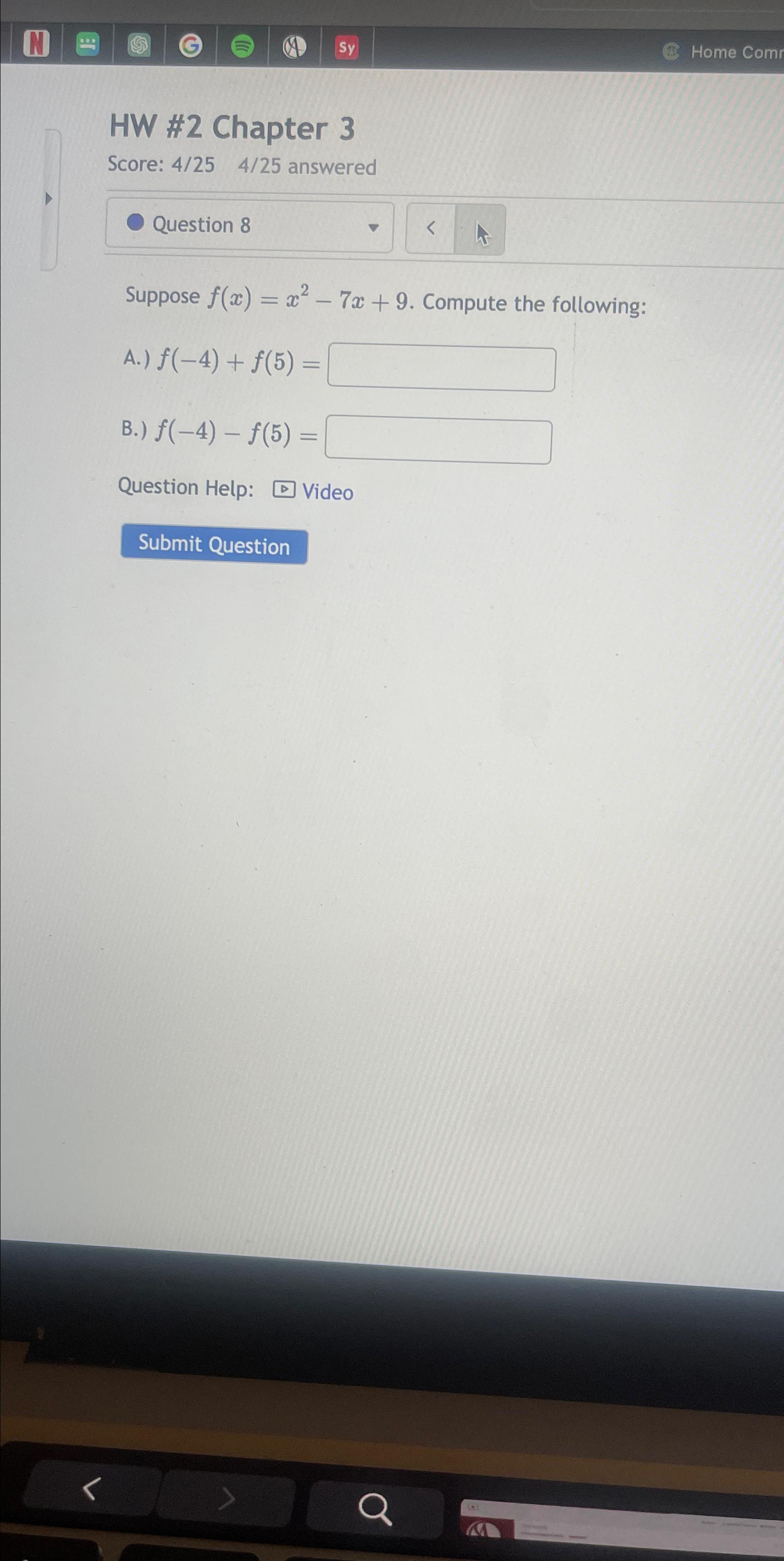 Solved HW #2 Chapter 3Score: 4/25 4/25 answeredSuppose | Chegg.com Solved HW #2 Chapter 3Score: 4/25 4/25 answeredSuppose | Chegg.com
