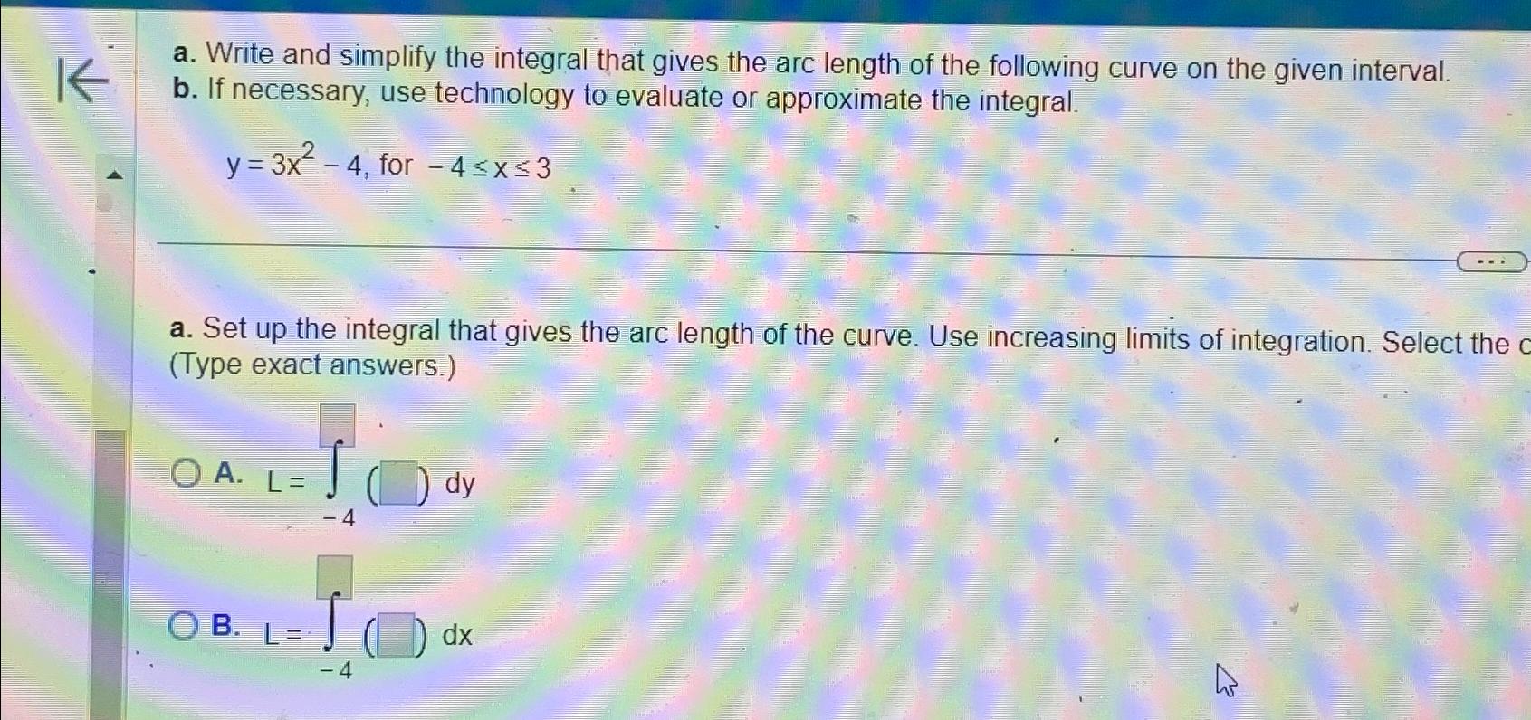 Solved a. ﻿Write and simplify the integral that gives the | Chegg.com