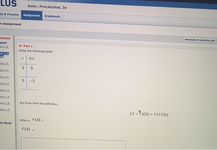 Solved LUS Axler, Precalculus, 2e edy & Practice Assignment | Chegg.com