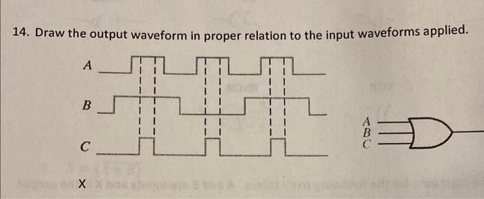 Solved 14. Draw the output waveform in proper relation to | Chegg.com