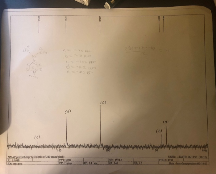 Solved What would the 13C and 1H NMR spectra DMAP look like | Chegg.com