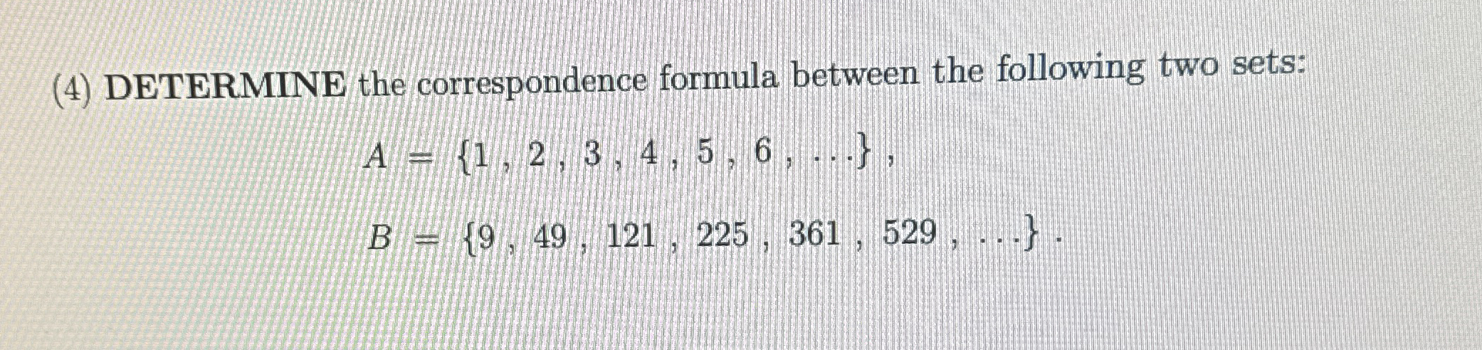 Solved (4) ﻿DETERMINE the correspondence formula between the | Chegg.com