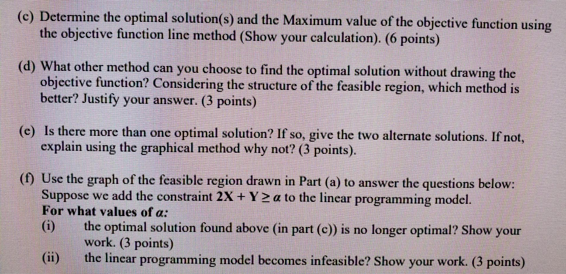 Solved Consider the following linear programming model: | Chegg.com