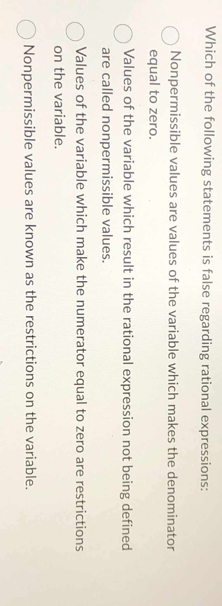 Solved Which of the following statements is false regarding | Chegg.com