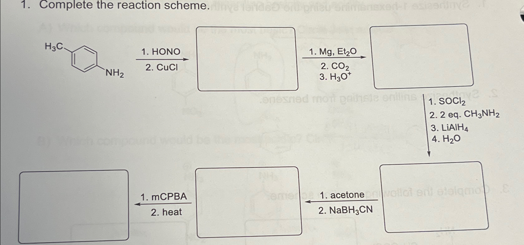 Solved Complete the reaction scheme.SOCl22 | Chegg.com