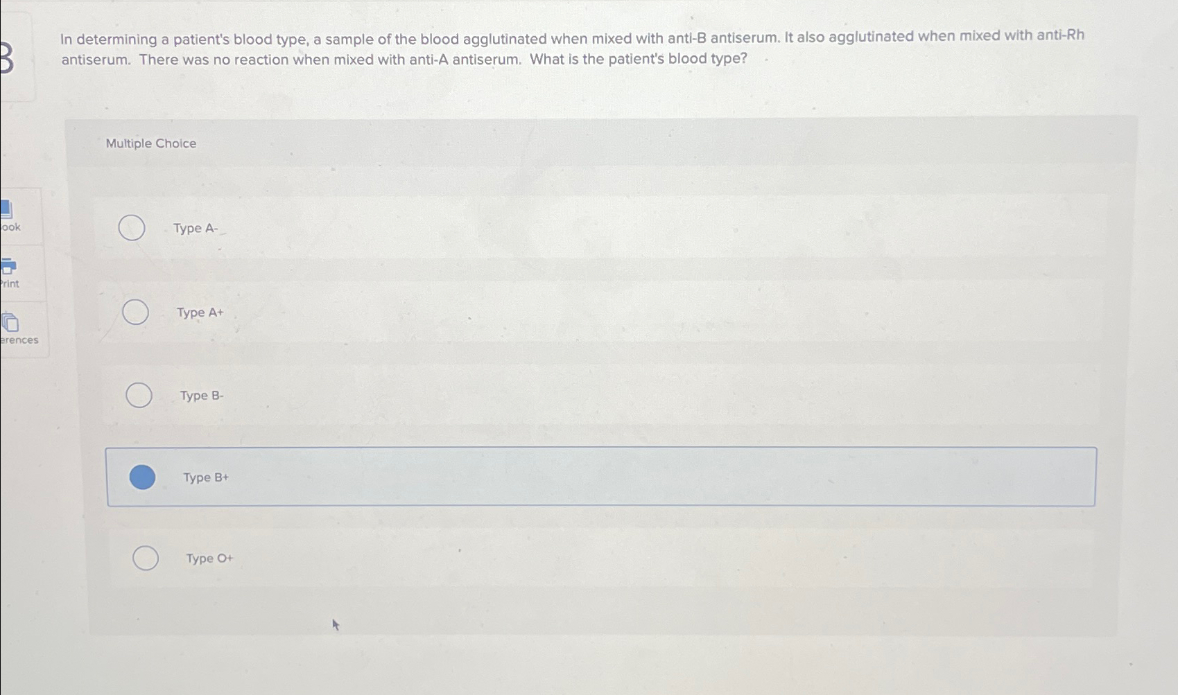 Solved In determining a patient's blood type, a sample of | Chegg.com