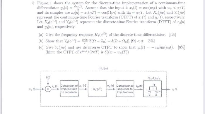 Solved 5. Figure 1 shows the system for the discrete-time | Chegg.com