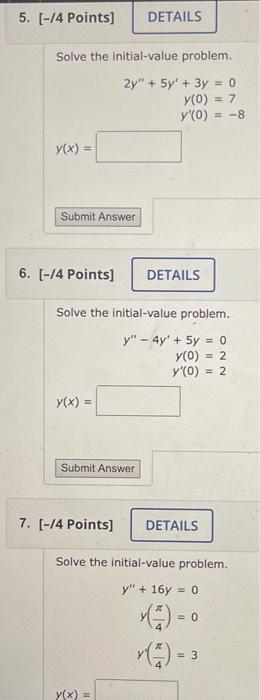 Solved Solve the initial-value problem. | Chegg.com