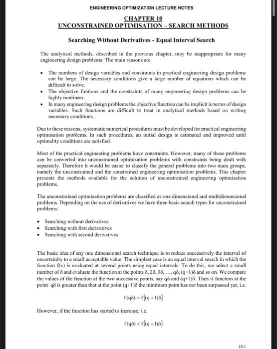Solved Exercise 10.29. Find the minimum of the function | Chegg.com