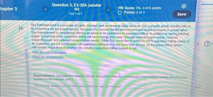 Solved chapter 3 Question 3, E3-28A (similar to) Part 1 of 3 | Chegg.com