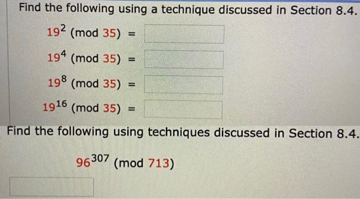 Solved Find the following using a technique discussed in | Chegg.com