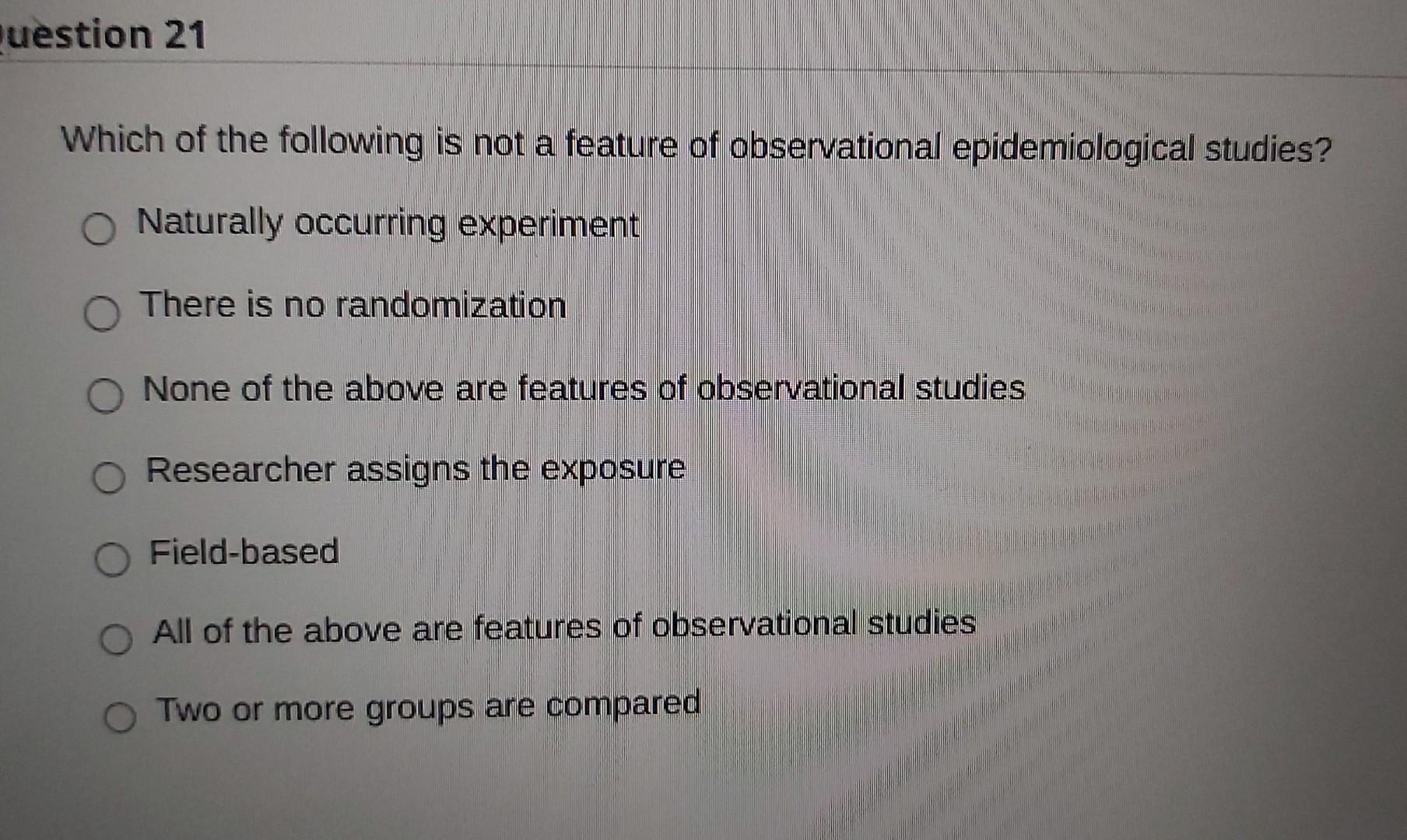 Solved Which of the following is not a feature of | Chegg.com
