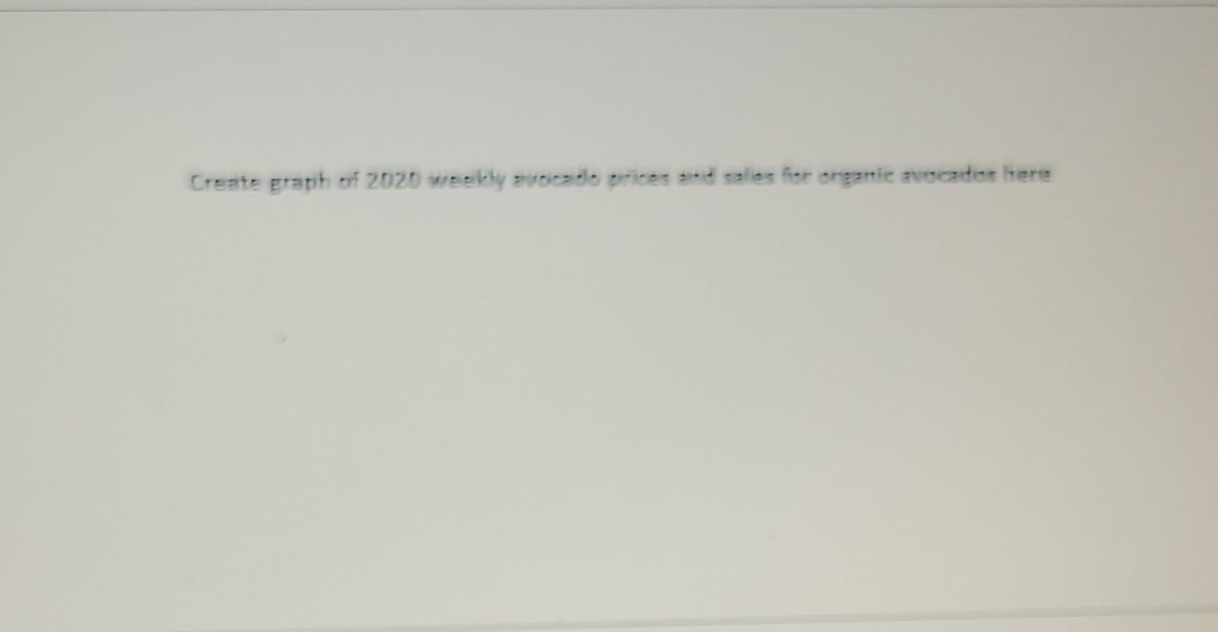 Create graph of 2020 weekly avocado prices for | Chegg.com Create graph of 2020 weekly avocado prices for | Chegg.com