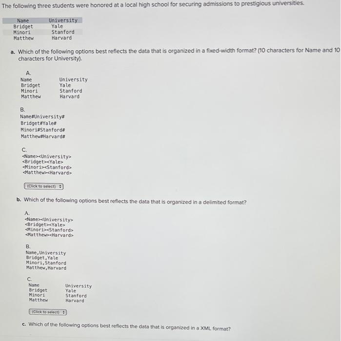 Solved a. Which of the following options best reflects the | Chegg.com
