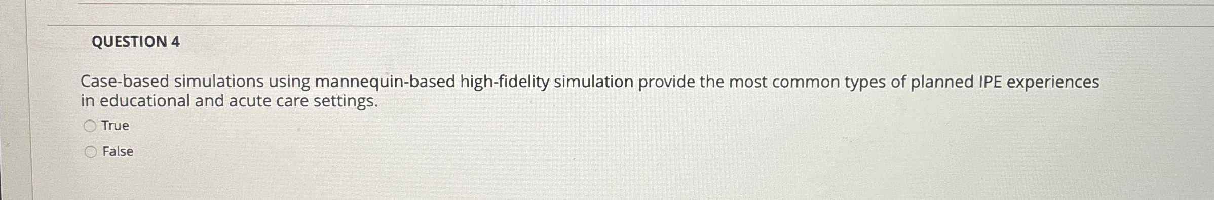 Solved QUESTION 4Case-based simulations using | Chegg.com