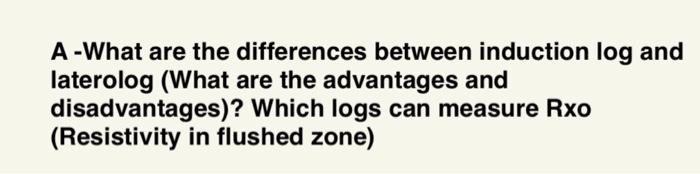 Solved A-What are the differences between induction log and | Chegg.com