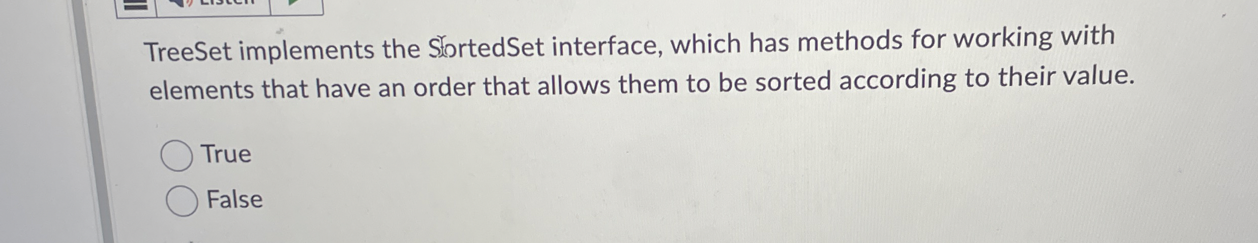 Solved TreeSet implements the ShortedSet interface, which | Chegg.com
