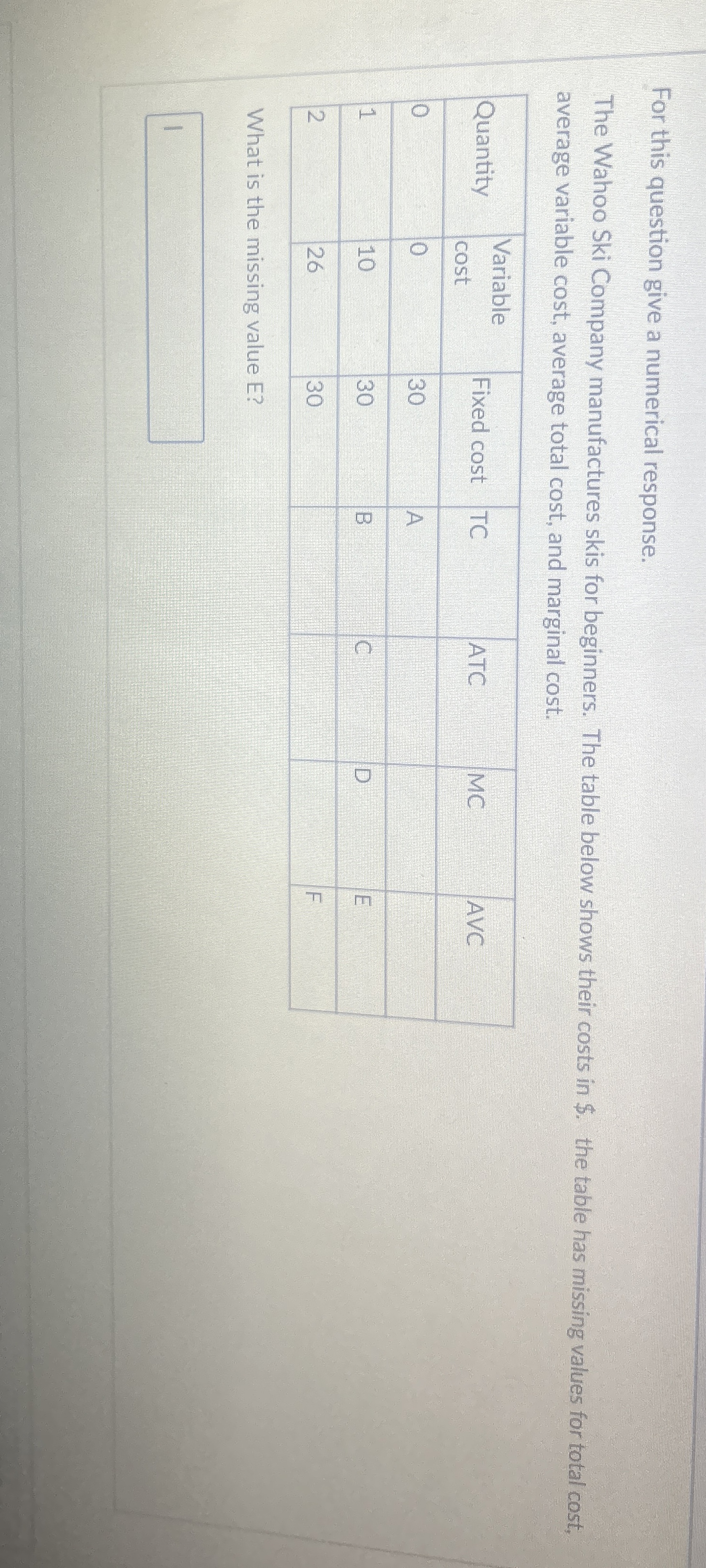 Solved For this question give a numerical response.The Wahoo | Chegg.com