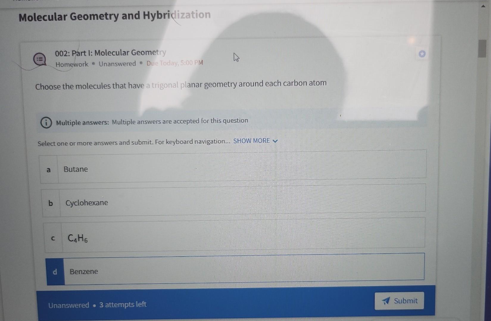 Solved Molecular Geometry And Hybridization 002 Part 1