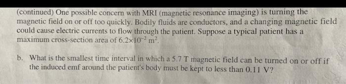 Solved (5 points) MRI (magnetic resonance imaging) is a | Chegg.com