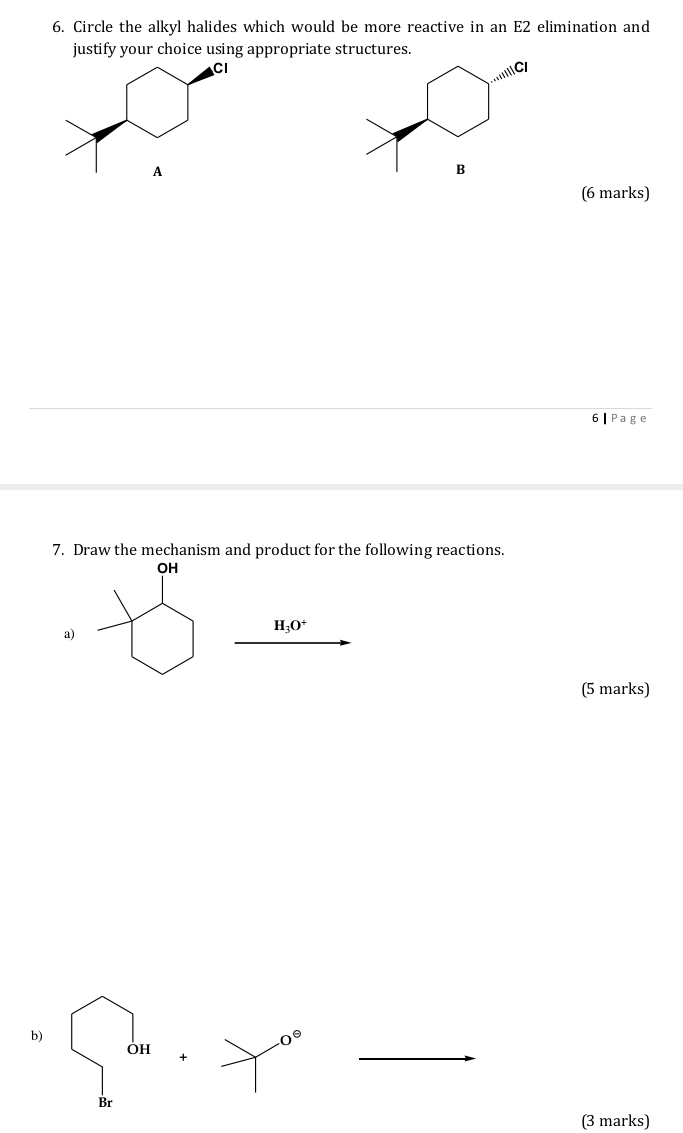 Solved Circle the alkyl halides which would be more reactive | Chegg.com