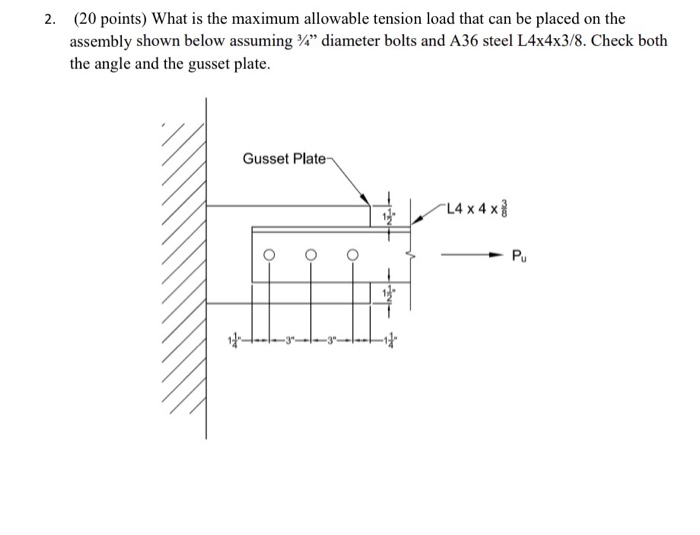 Solved 2. (20 points) What is the maximum allowable tension | Chegg.com