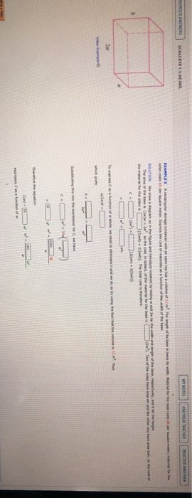 Solved Video Example EXAMPLE 5 A rectangular storage | Chegg.com
