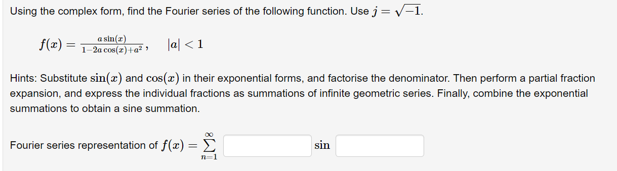 Solved Using the complex form, find the Fourier series of | Chegg.com