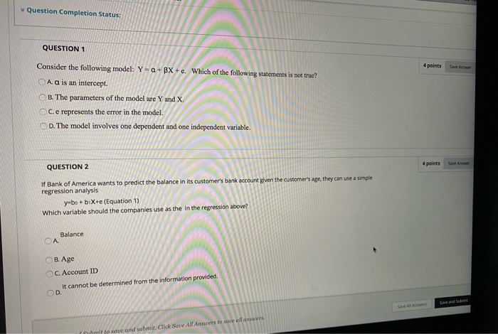 Solved Question Completion Status: QUESTION 1 4 points | Chegg.com