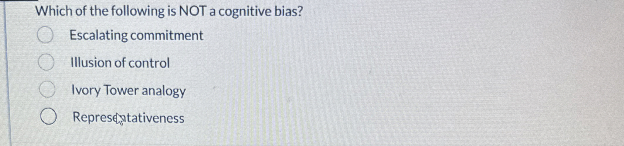 Solved Which of the following is NOT a cognitive | Chegg.com