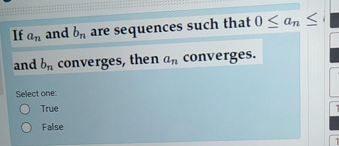 Solved If an and bn are sequences such that 0 | Chegg.com
