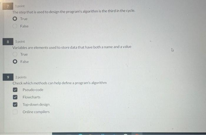 Solved 1 1 point There is only one type of repetition | Chegg.com