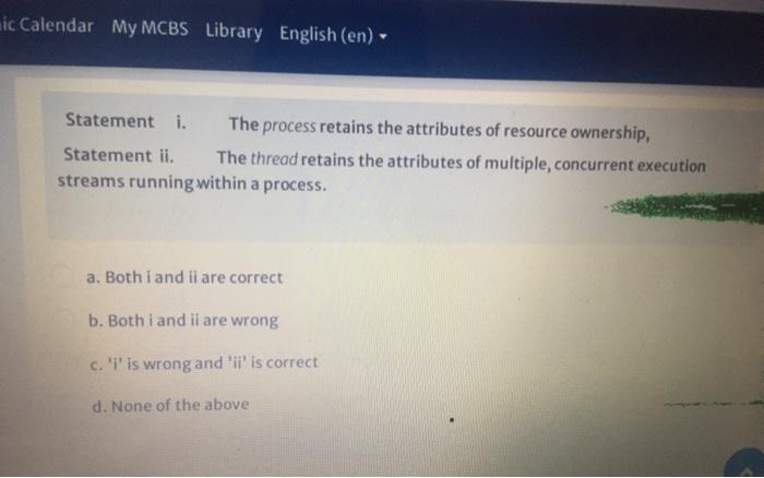 Solved nic Calendar My MCBS Library English (en) · Statement | Chegg.com