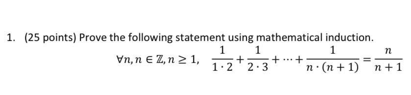 Solved (25 ﻿points) ﻿Prove the following statement using | Chegg.com