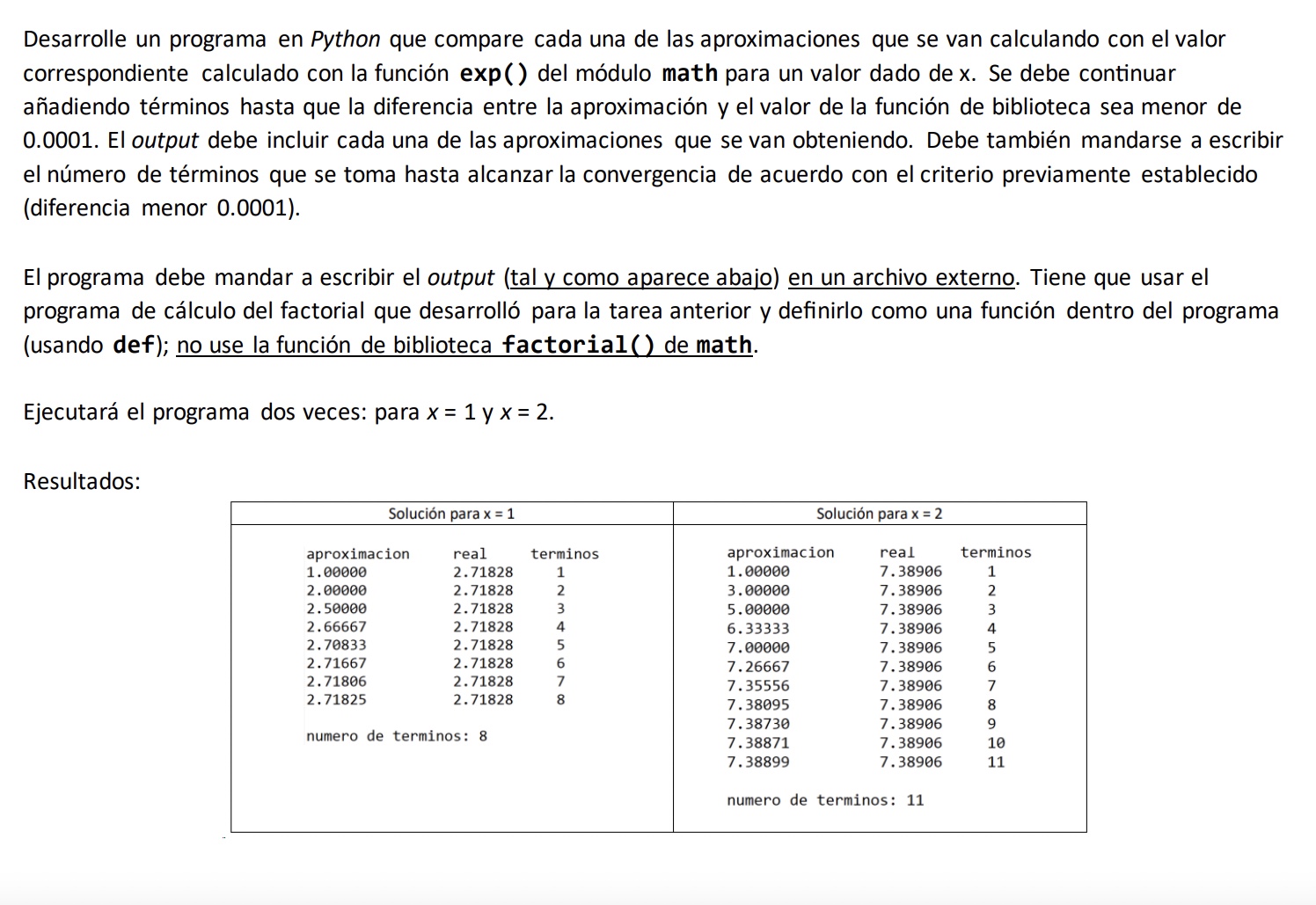 Desarrolle un programa en Python que compare cada una | Chegg.com