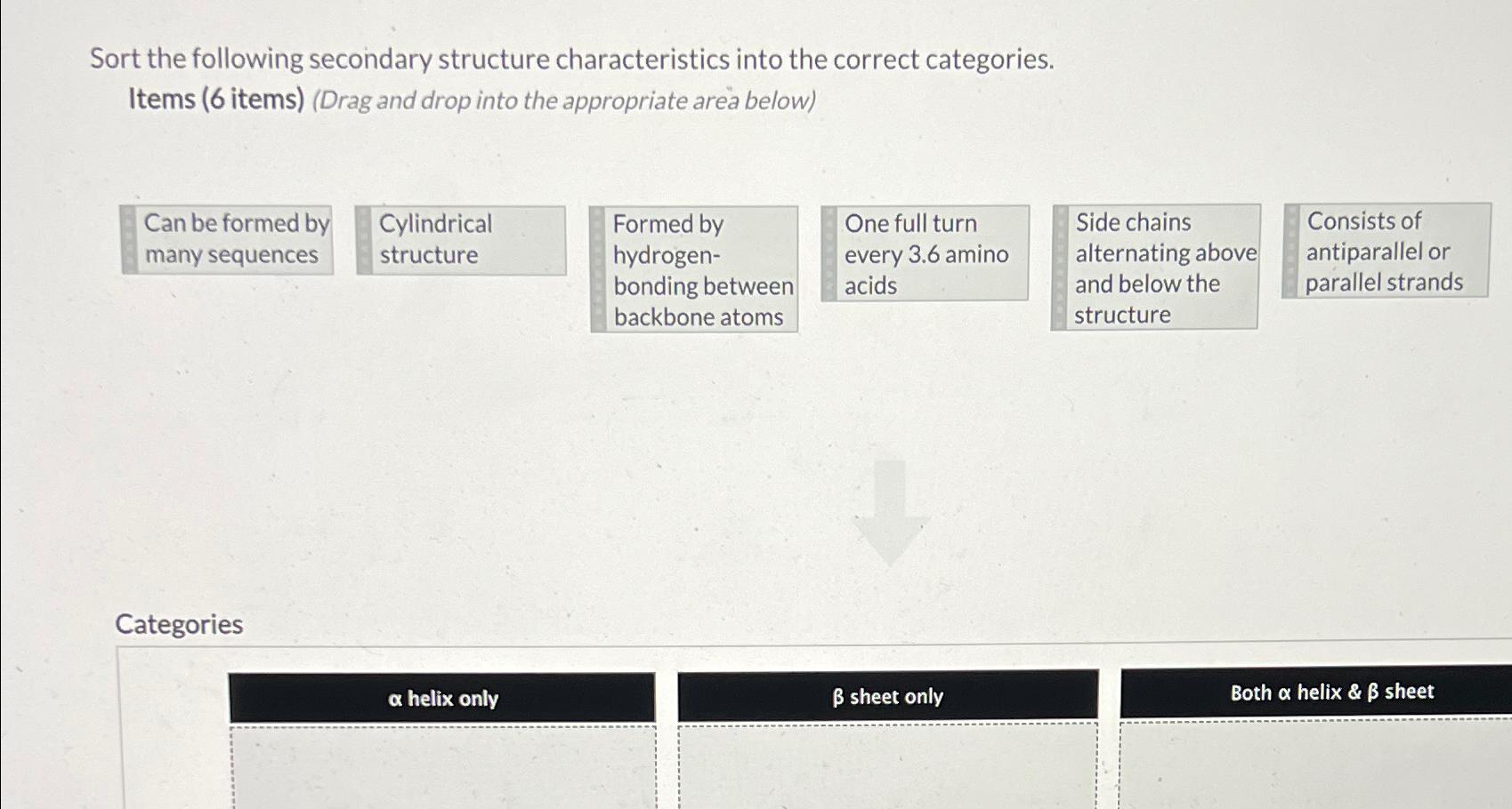 Solved Sort the following secondary structure | Chegg.com