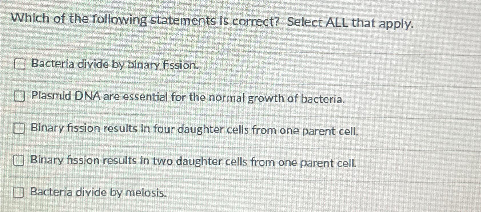 Solved Which of the following statements is correct? Select | Chegg.com