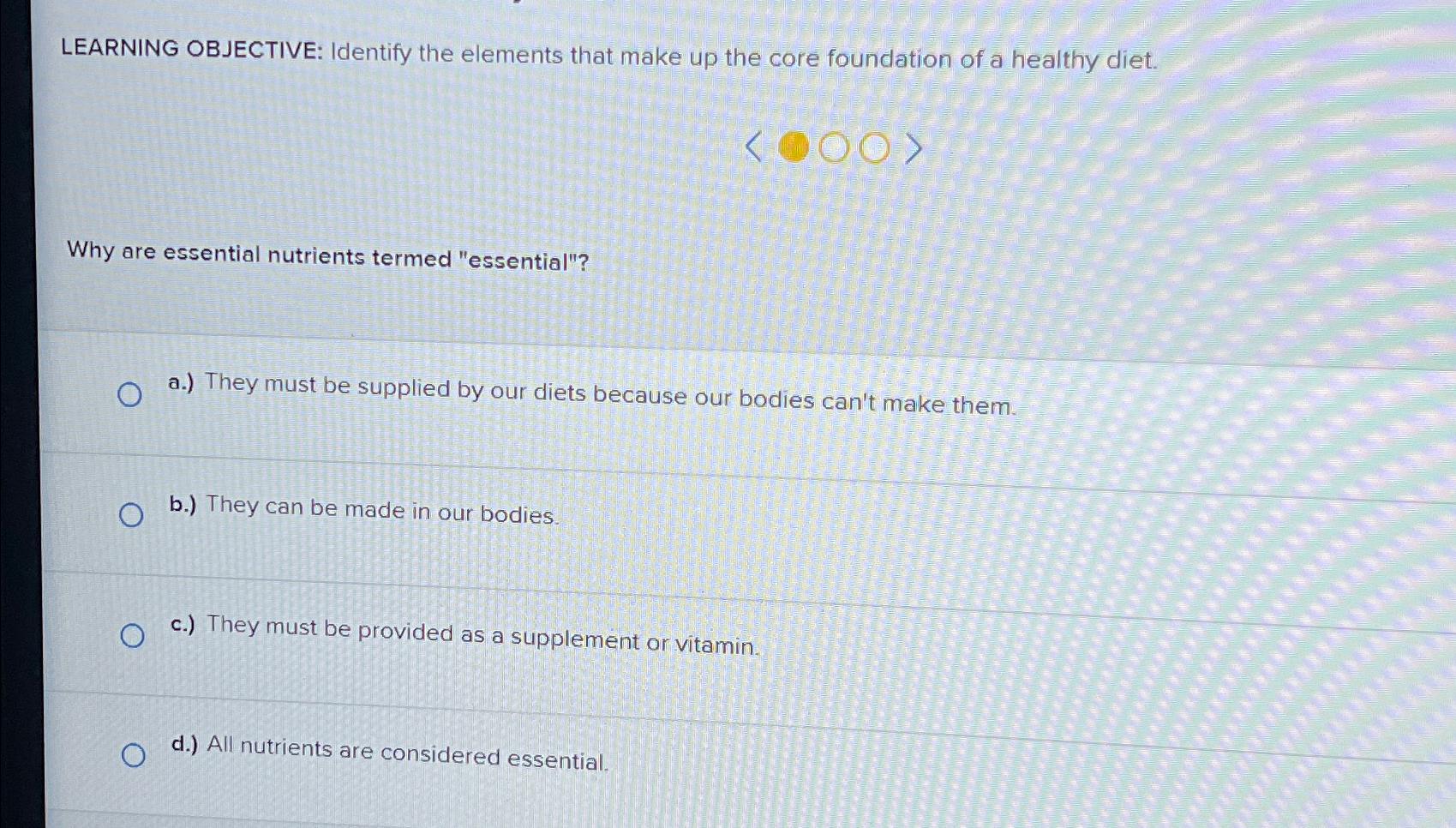 Solved LEARNING OBJECTIVE: Identify the elements that make | Chegg.com