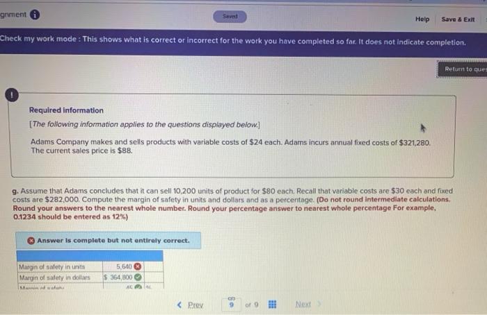 Solved gnment Help Save & Exit Check my work mode: This | Chegg.com